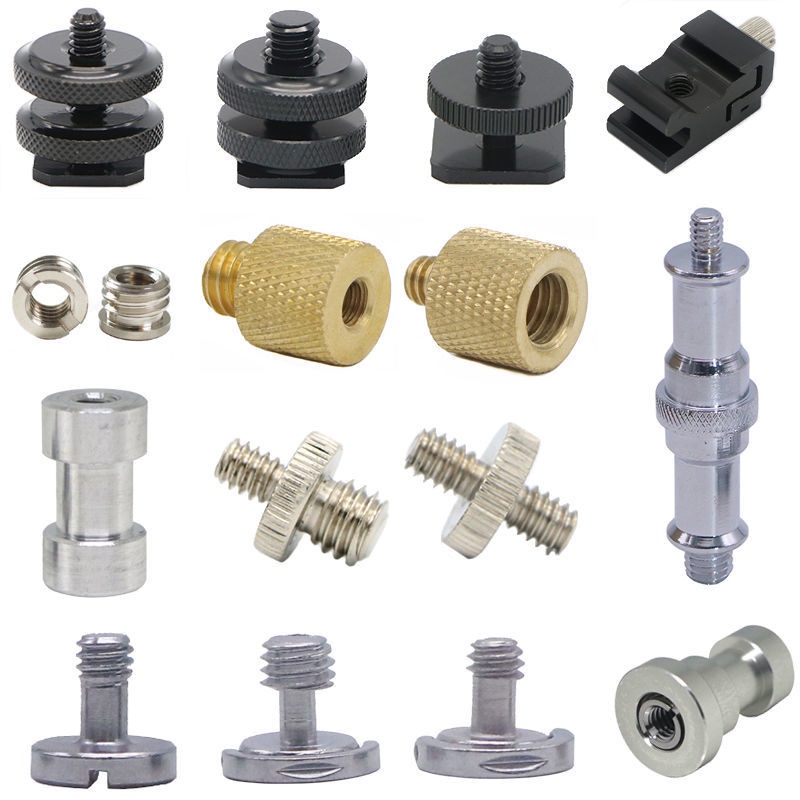 SLR Camera Tripod Conversion Screw Port 1/4 Turn 3/8 Nut Adapter PTZ ...