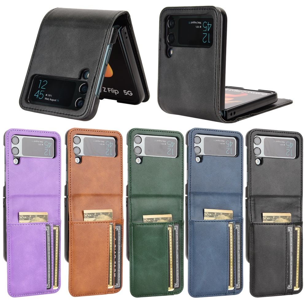 Casing for Samsung Galaxy Z Flip 3 5G and Z Flip 4 Fashion Leather ...