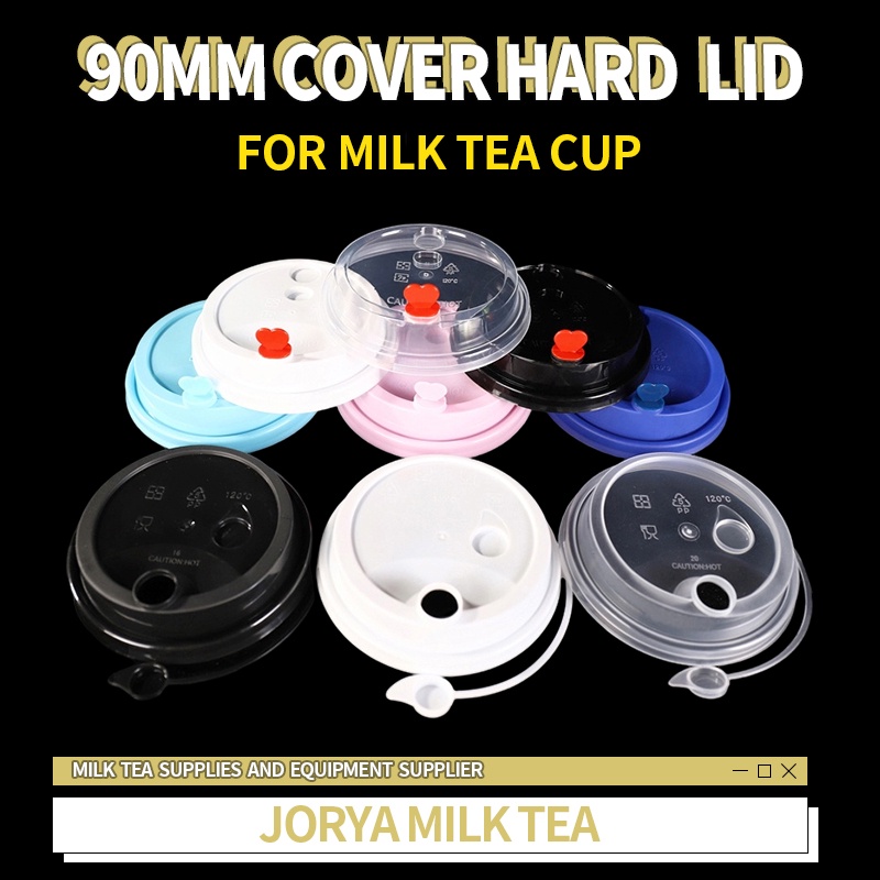 50/100PCS 90mm Cup Lid Milk Tea Cup Lid Cover Hard Lid Pet Lid For Milk ...