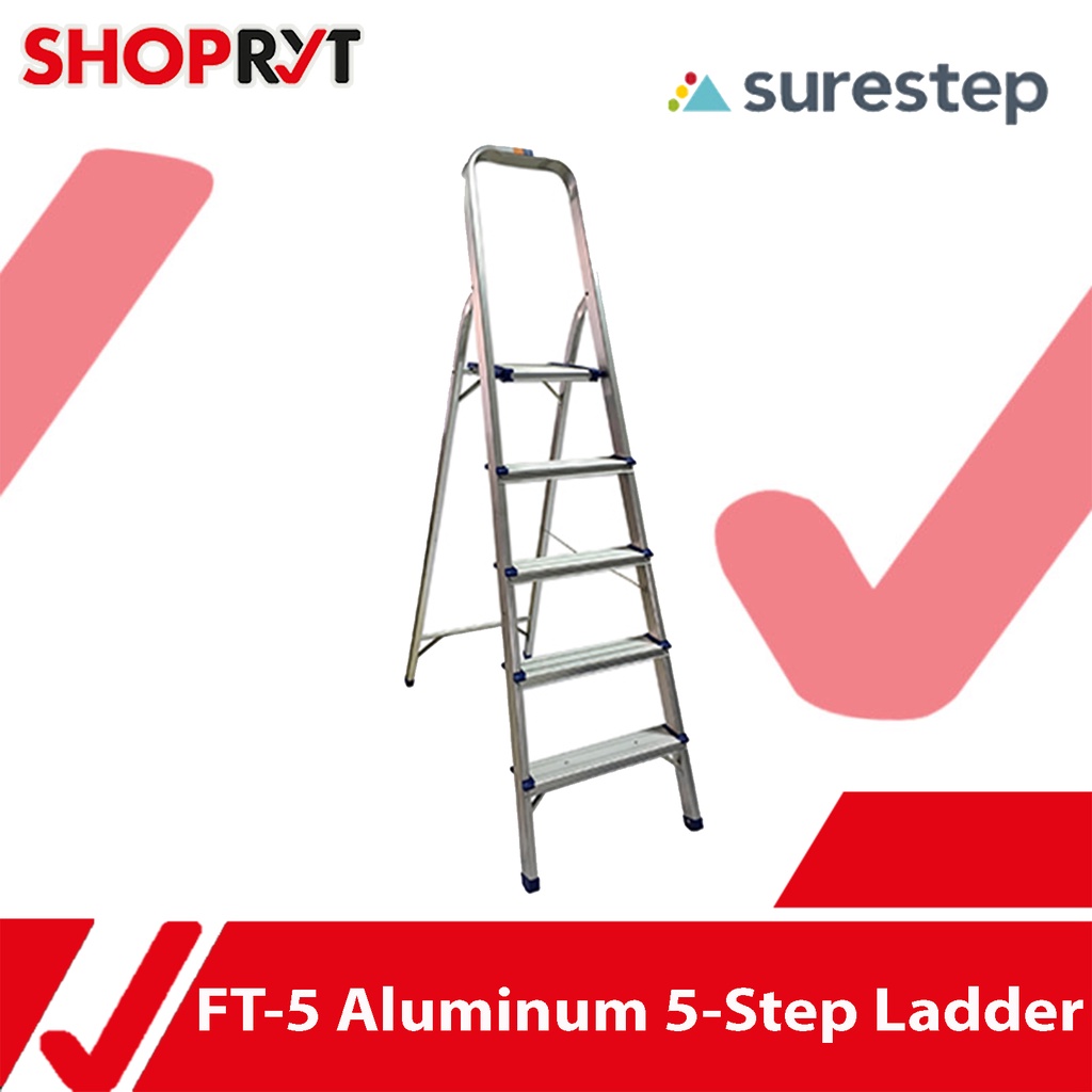 Surestep Aluminum 5-Step Ladder | Shopee Philippines