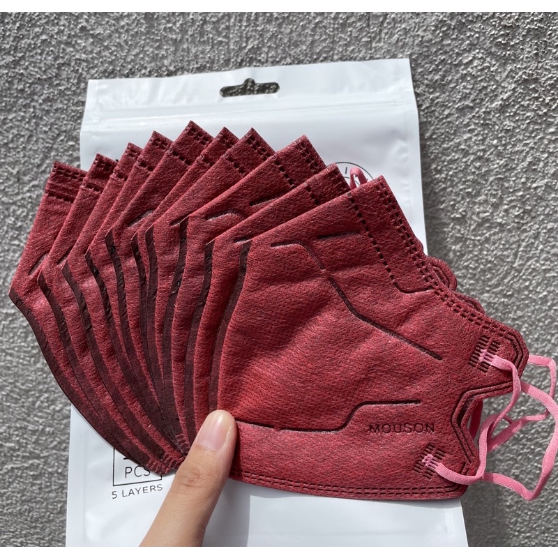 KN95 Mouson PRO facemask Red 10pcs | Shopee Philippines