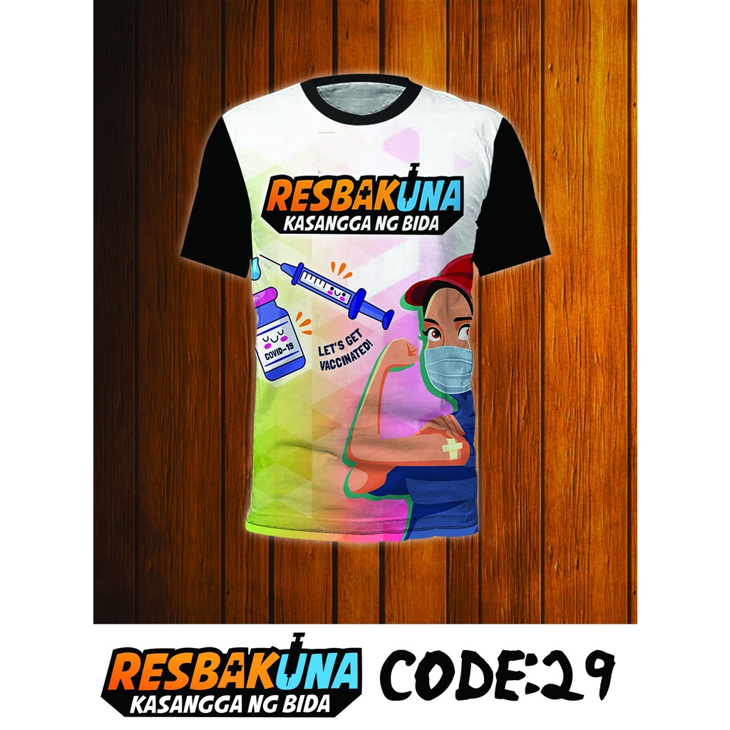 RESBAKUNA Black T-shirt Sublimation version 5 | Shopee Philippines