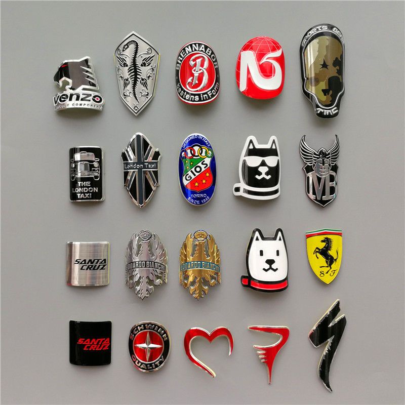 [Anti-Rubbing] Bicycle Metal Sticker Head Tube Logo Sign Badge Flower ...