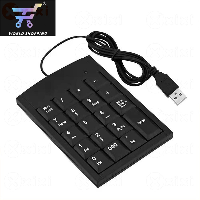Wired Keyboard Numeric Keypad Home USB Number Keyboard Mute Portable ...
