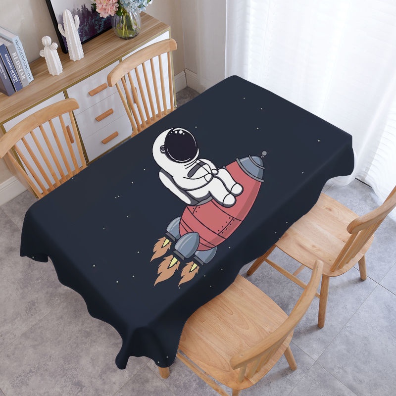 insAstronaut Tablecloth Dormitory Starry Sky Washable Table Mat ...
