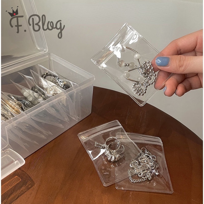 Anti-oxidant PVC Jewelry Necklace Earrings Sealed Bag Portable Portable ...