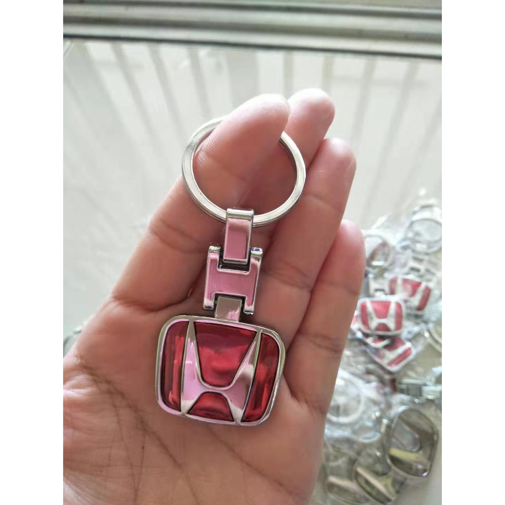 HONDA Car Stainless Steel Metal Logo Keychain 3D Key Chain Key Ring ...