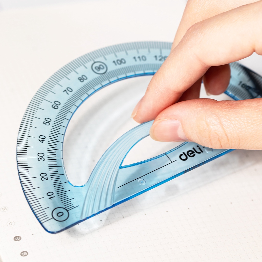 Deli EH16PS 12cm Ruler Protractor (Blue )ruler/school /office supply ...