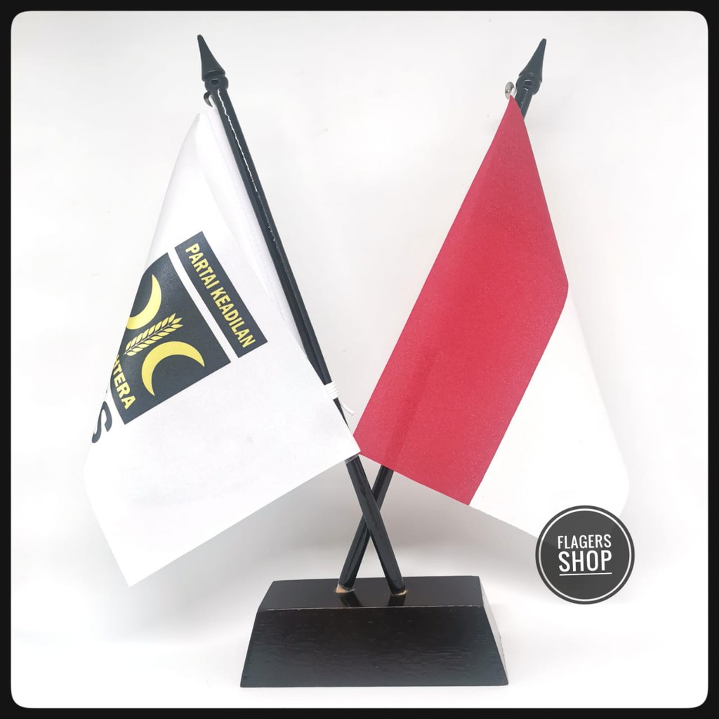 Indonesian Table Flag - PKS Party + Cross Pole | Shopee Philippines