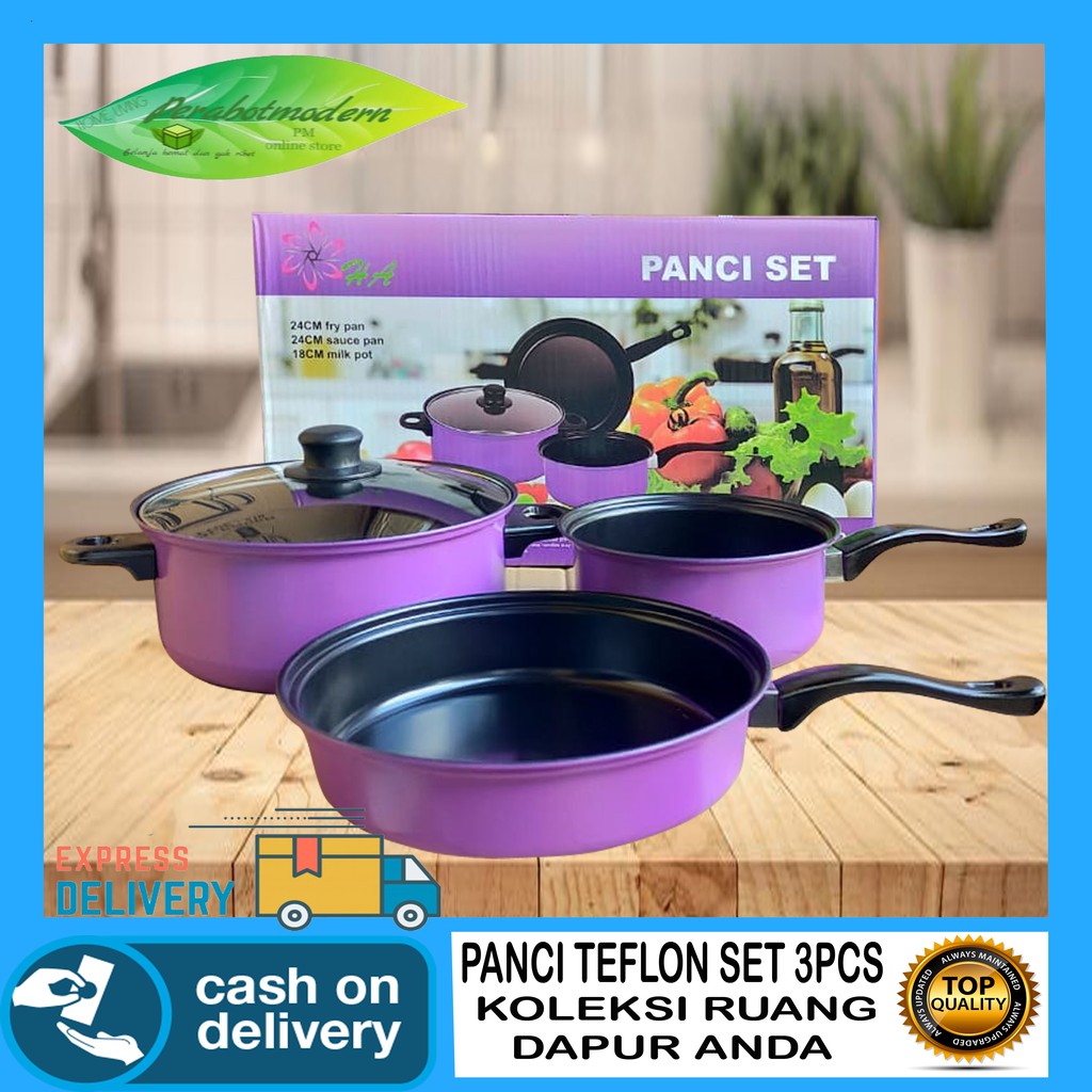 Teflon Pan Set 3pcs Frying Pan Teflon Pan Set 3Pcs | Shopee Philippines