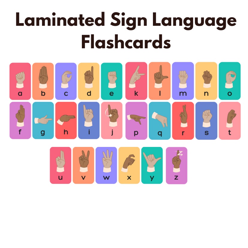 Laminated Sign Language Flashcards for Kids and Learners | Shopee ...