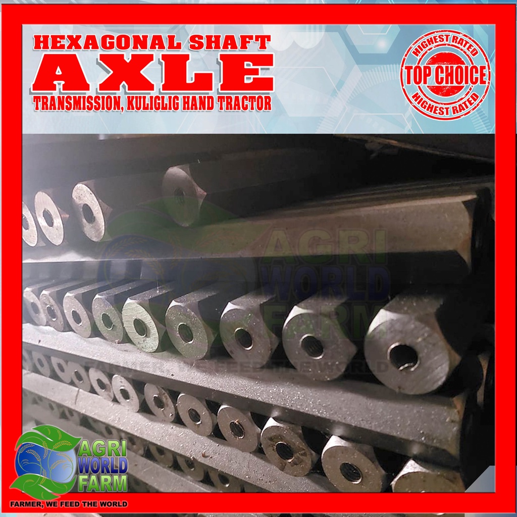 HEXAGONAL SHAFT AXLE 23" FOR TRANSMISSION, KULIGLIG HAND TRACTOR ...