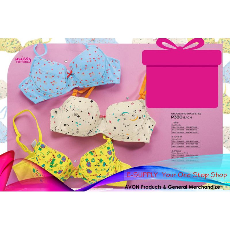 Billie bra, Ariella bra, Paula Underwire Brassiere Avon Missy | Shopee ...