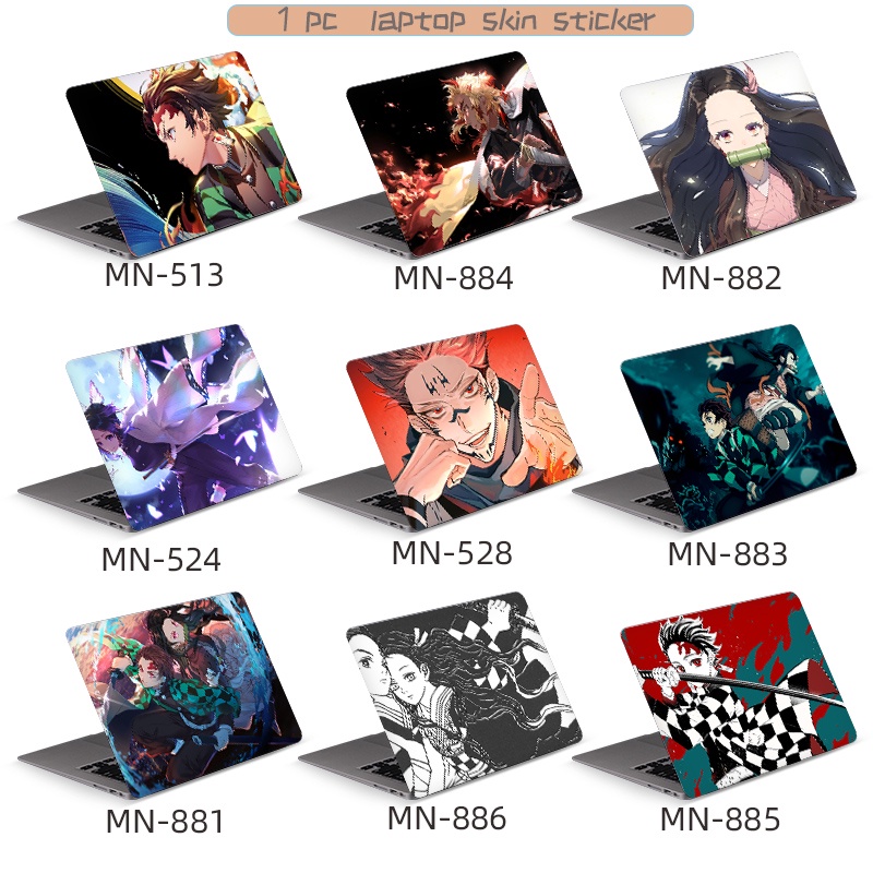 【1pc】Demon Slayer animation Laptop Skin Sticker, suitable for 11-17INCH ...