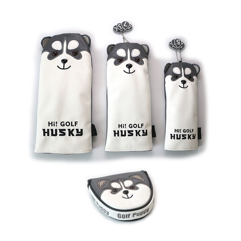 Husky Golf HeadCovers Leather Cover for Driver Fairway Woods and Hybrid ...