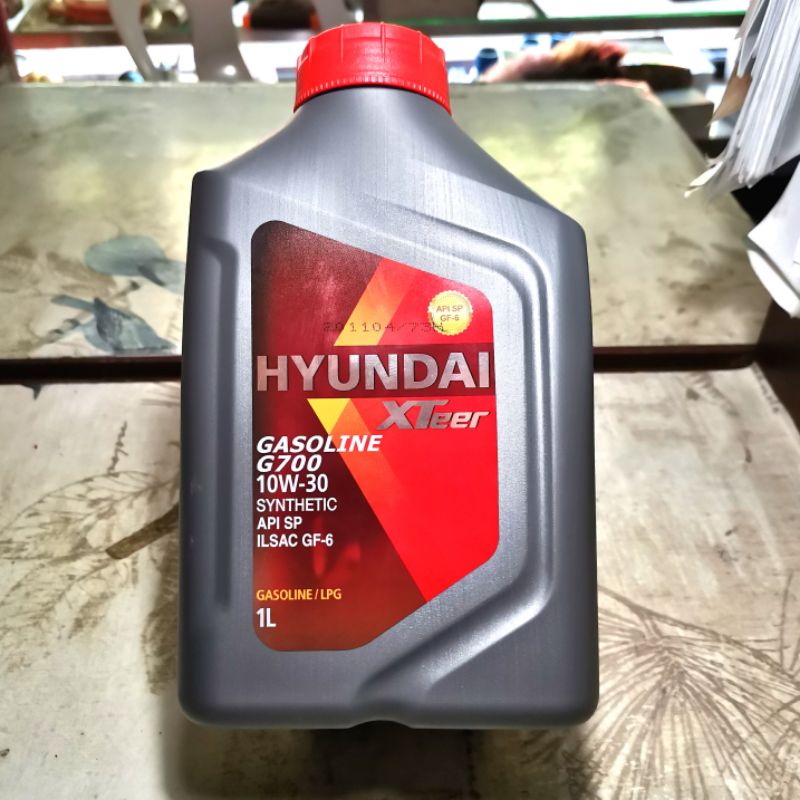 HYUNDAI XTEER GASOLINE G700 10W-30 SYNTHETIC 1L | Shopee Philippines