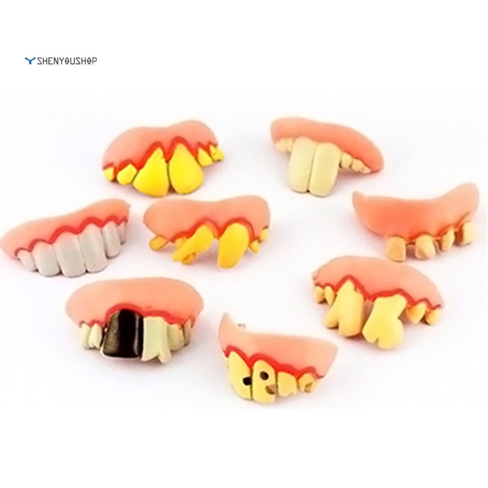 4Pcs/Set Fake Teeth Buckteeth Braces Prank Trick | Shopee Philippines