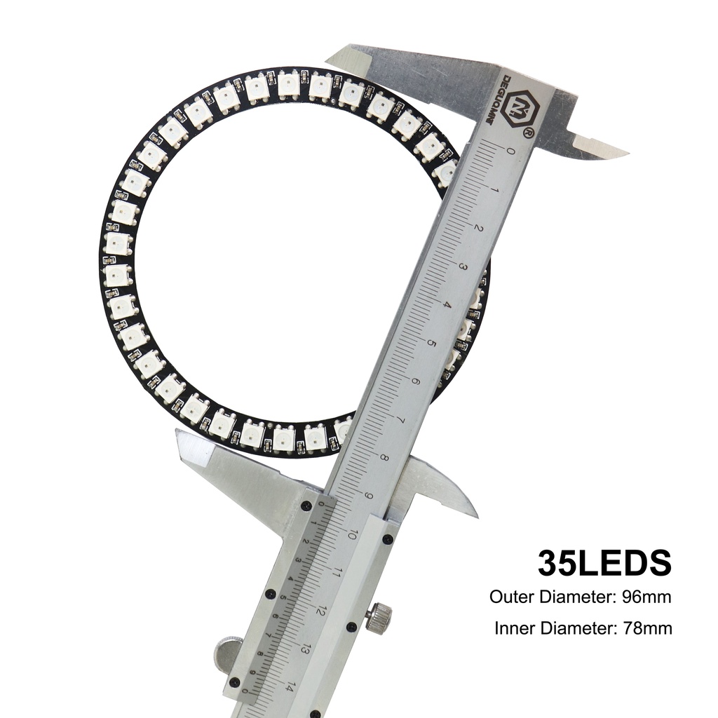 WS2812B 8/16/24/35/45 Leds Pixel Ring Addressable Led Modules WS2812 IC ...