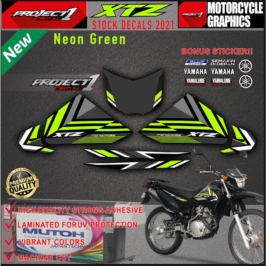 Yamaha XTZ 125 2021 STOCK DECALS RECOLOR PREMIUM QALITY STICKER FULLY ...