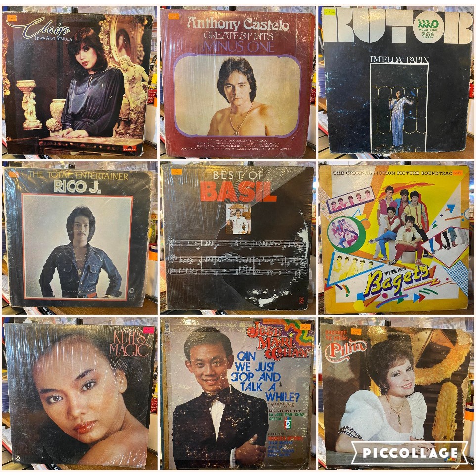 VINTAGE VINYL RECORDS 33 RPM - OPM - REY VALERA, PILITA, BASIL, RICO J ...