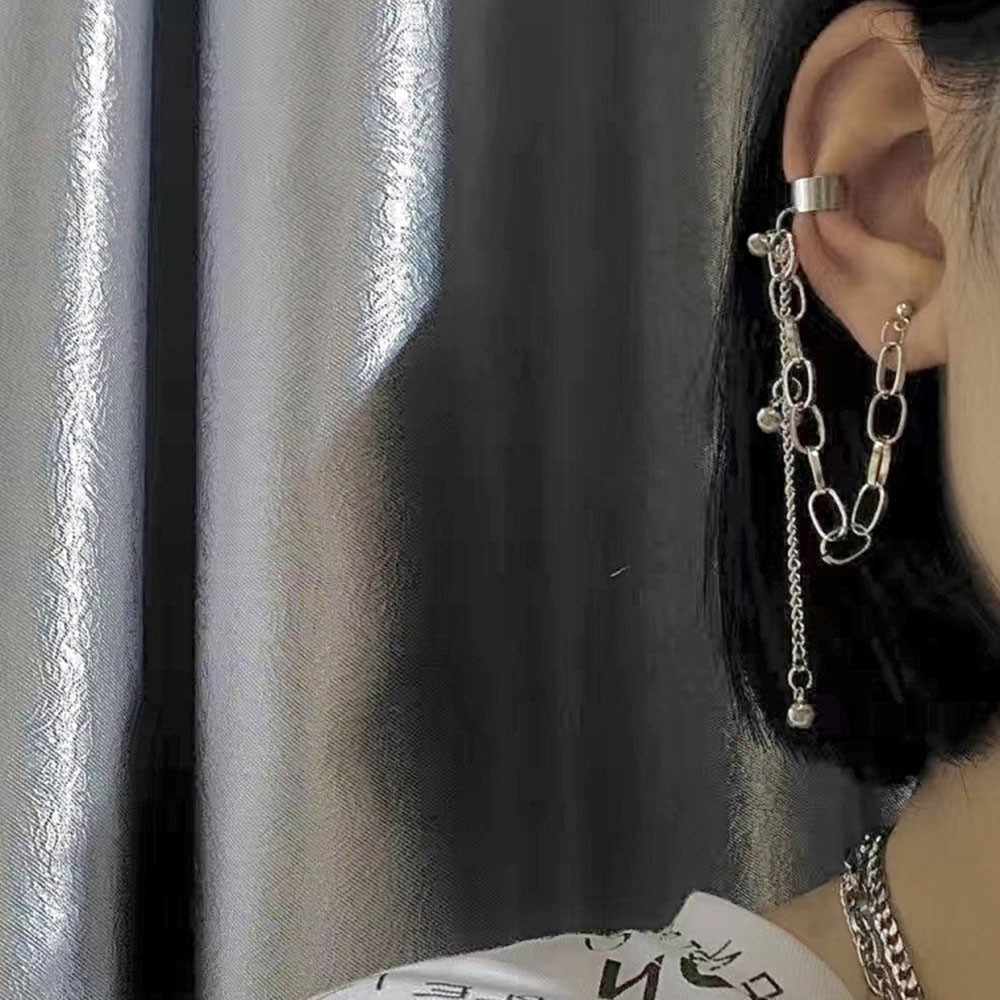 INS Bells Chain Tassel Chain Stud Earrings Girls Hip Hop Jumping Women ...
