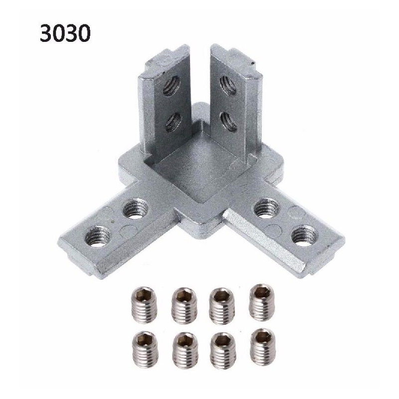1PC L Type 3-dimensional 3-way Corner Bracket with Screws for EU ...