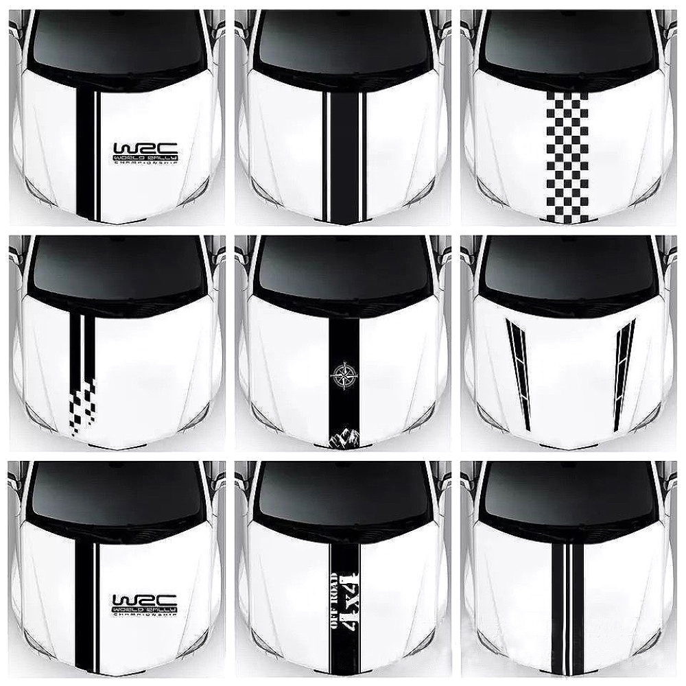 Hood Car Sticker Personalized Stripe Stickers Auto Modified Body ...