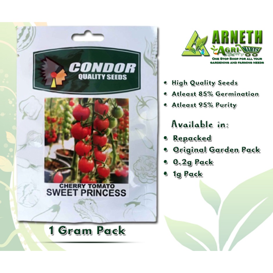 CONDOR SWEET PRINCESS VARIETY CHERRY TOMATO SEEDS (1gram PACK) | Shopee ...