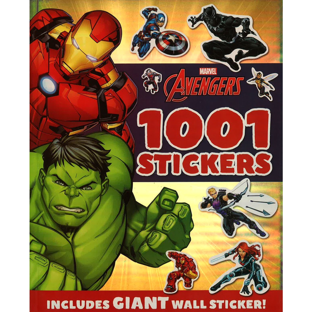 Marvel Avengers 1001 Sticker Book with Giant Wall Sticker | Shopee ...