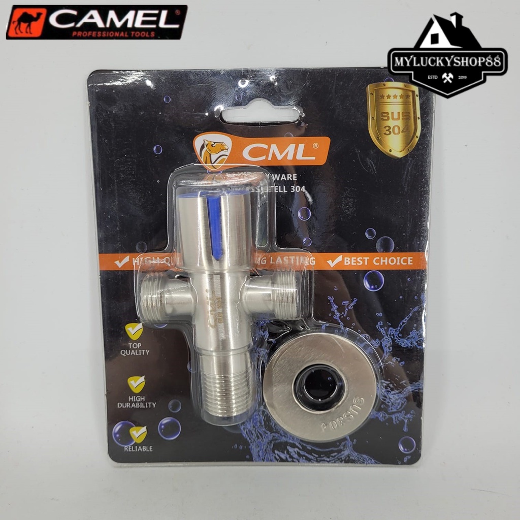 Camel Branch Faucet 1/2" T Cross Shower Jetshower Toilet Toilet Faucet WC | Shopee Philippines