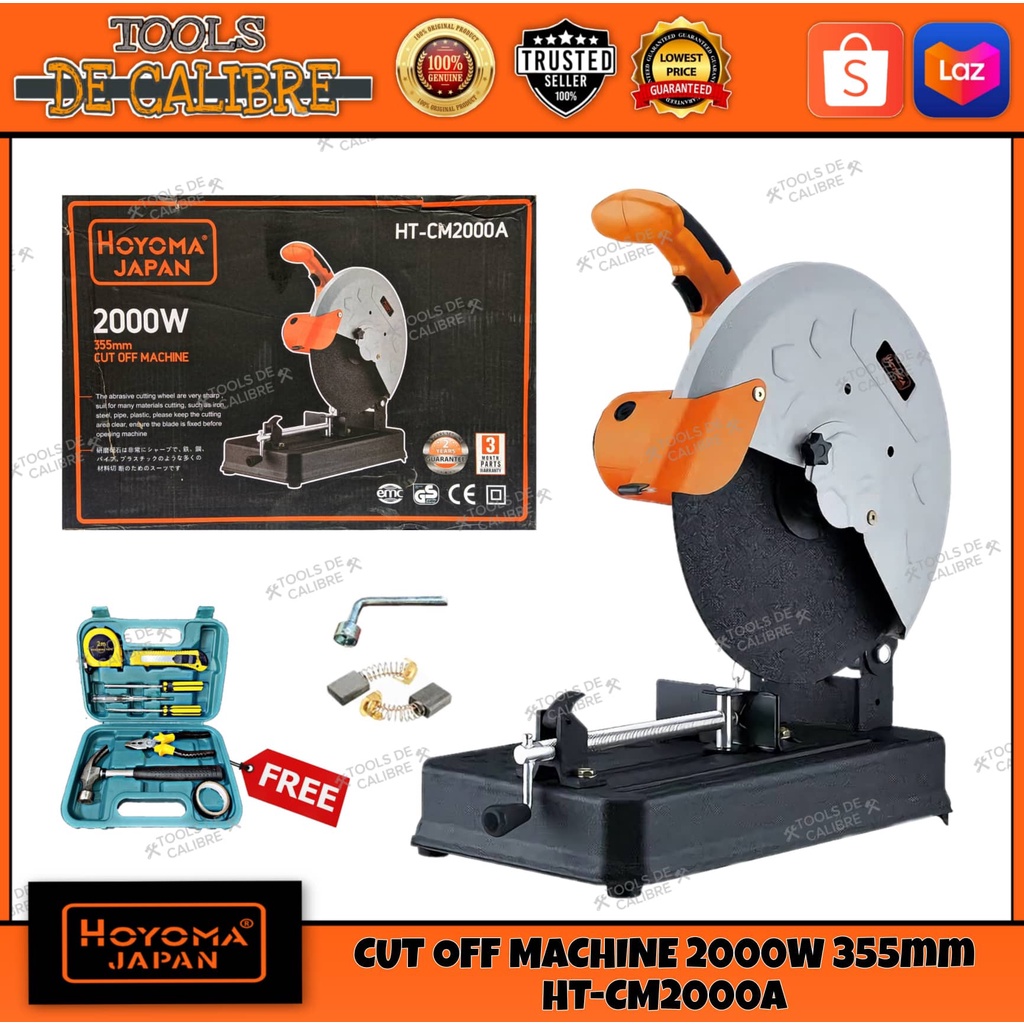 HOYOMA JAPAN Cut Off Saw Machine 2000W 14" 355mm HT-CM2000A w/ FREE ...