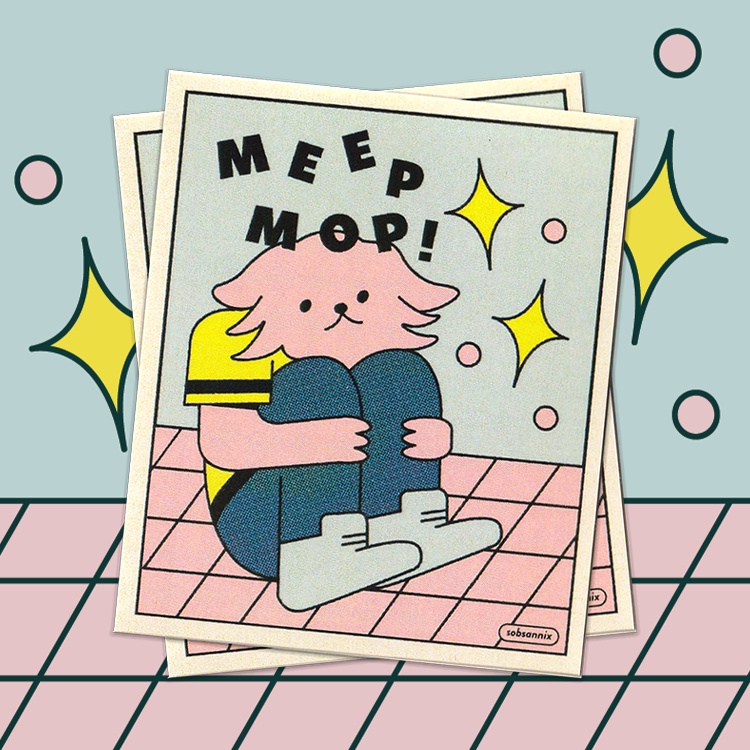 Meep Mop Dog Sticker! | Tumbler and Laptop Stickers | sobsannix ...