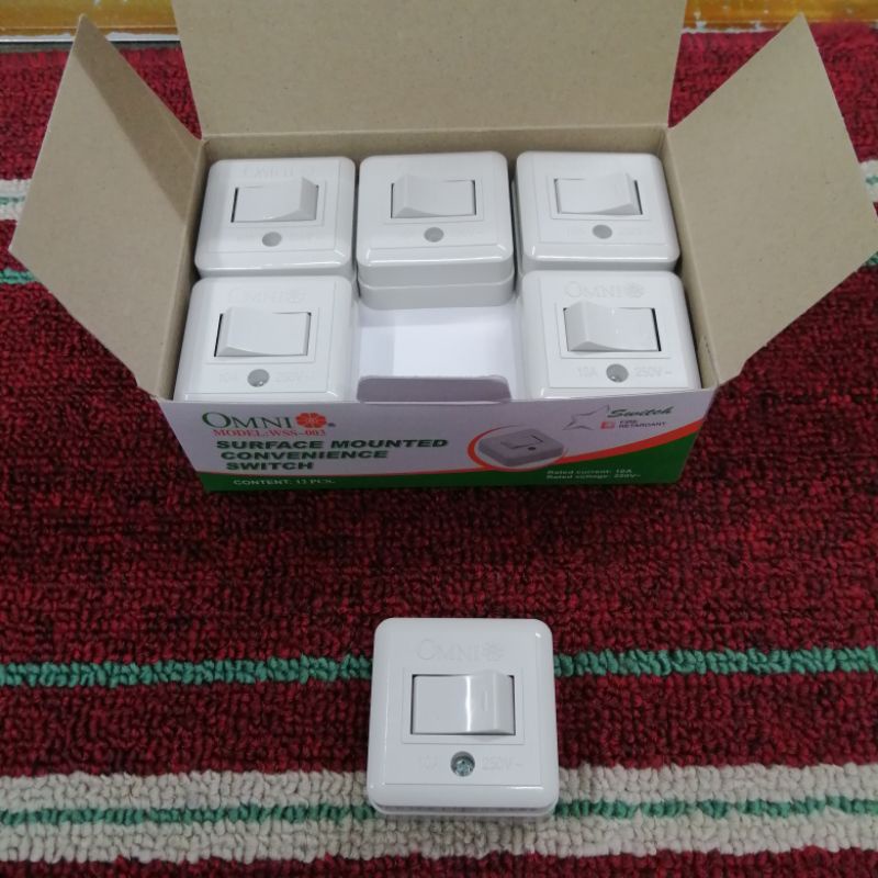 Omni Surface Mounted Square Switch 1 Box (12pcs) WSS-003 Wholesale ...