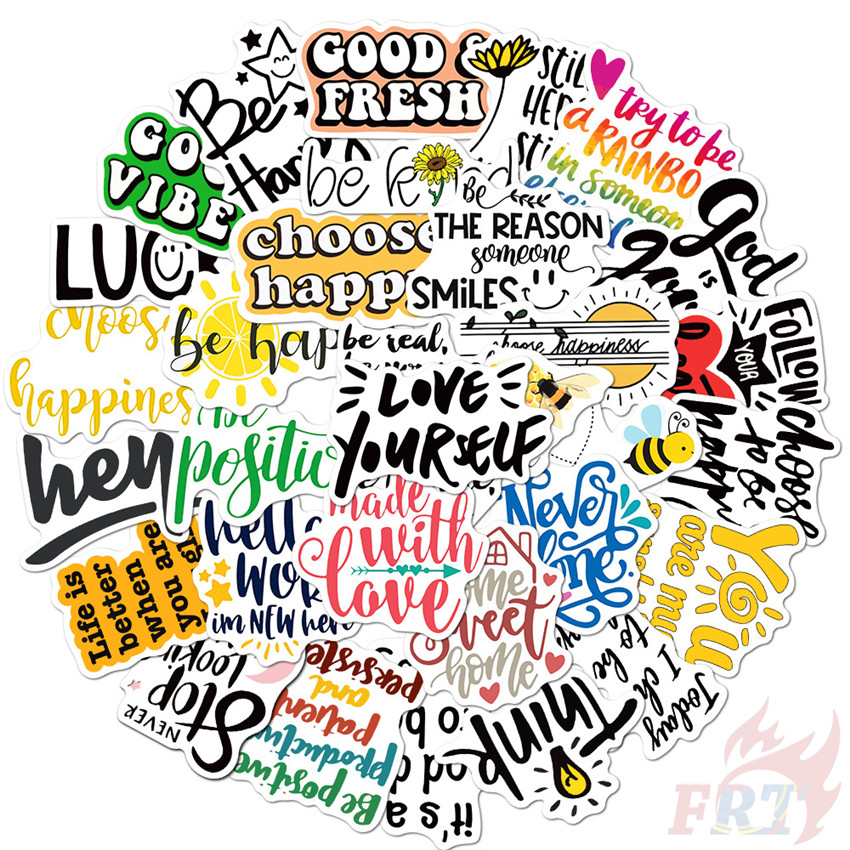 50Pcs/Set Classical Healing English Words Series 01 Encouraging Words ...