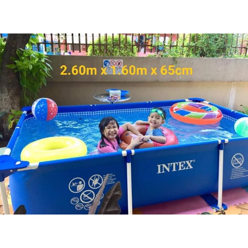 INTEX 2.6m FRAME POOL + FREEBIES | Shopee Philippines