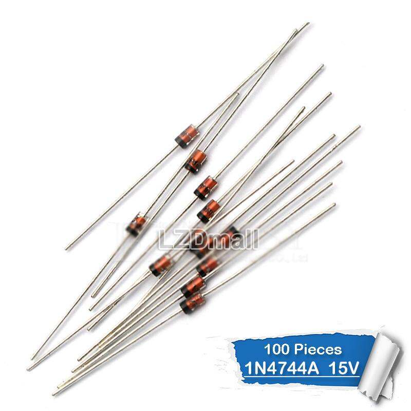 100pcs Zener Diode 1N4744A DO-41 1W 15V 1N4744 IN4744A IN4744 | Shopee ...