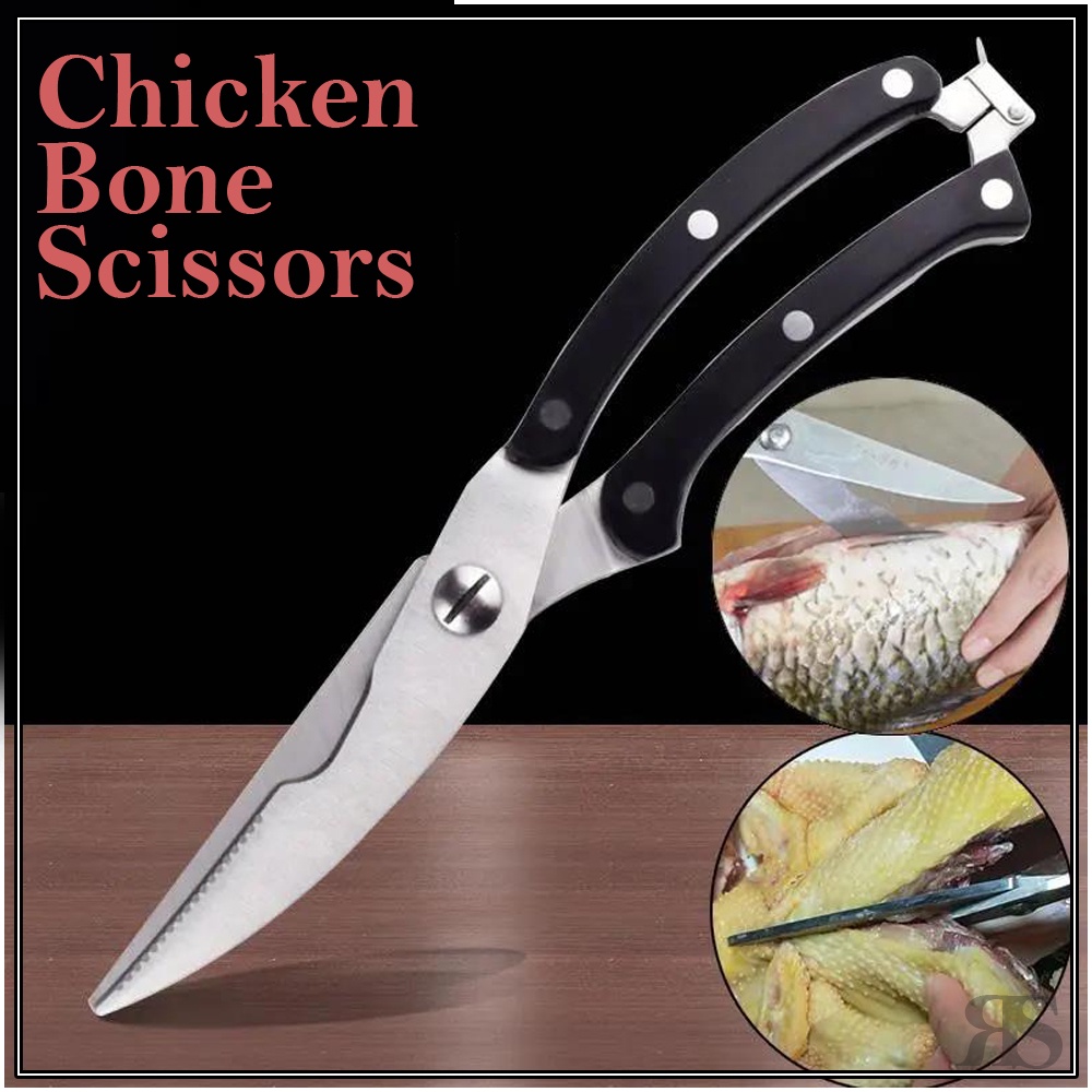 Strong Kitchen Scissors Stainless Steel Poultry Fish Chicken Bone ...