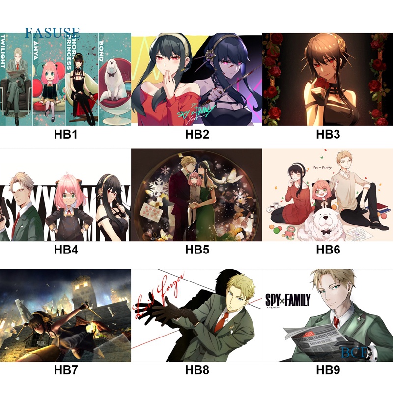 FASUSE Spy X Family Loid Forger Yor Briar Anya Forger Bond HD Print ...