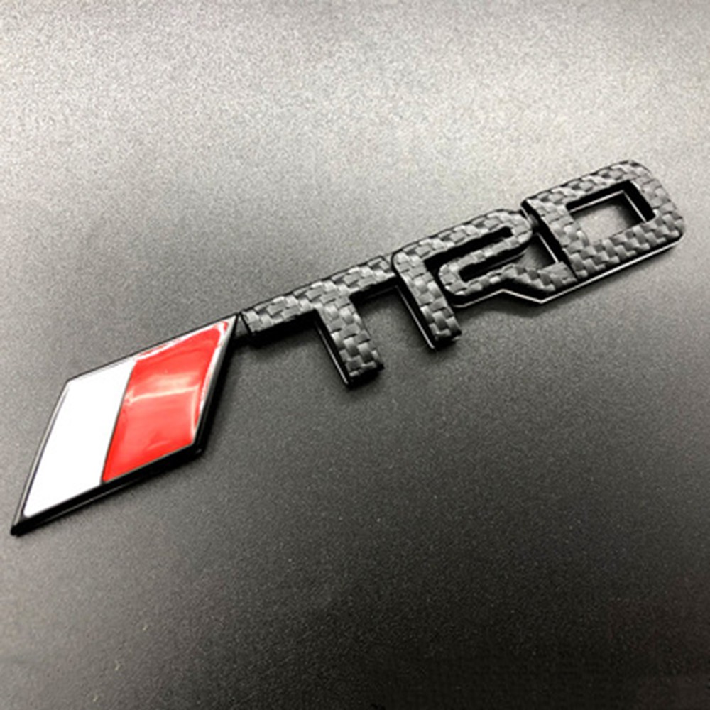 GTIOATO TRD Carbon Fiber 3D Decal Sticker Grille Emblem For Toyota Vios ...