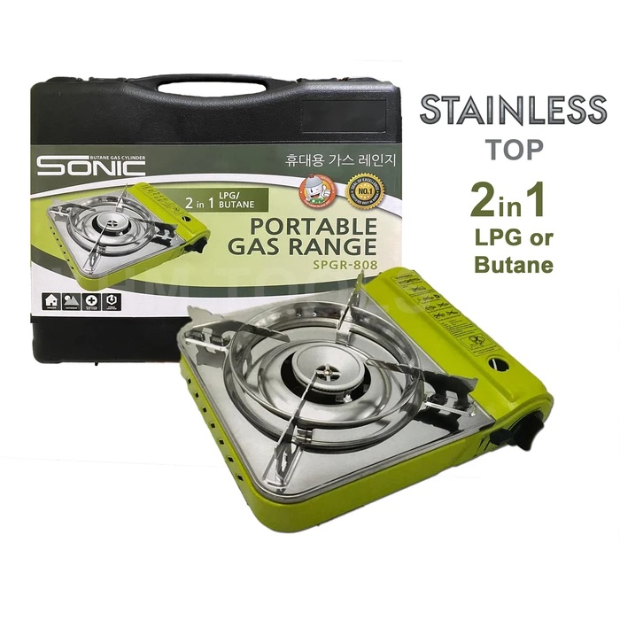 Sonic SPGR-808 2in1 Stainless Portable Gas Range / Gas Stove (Butane ...
