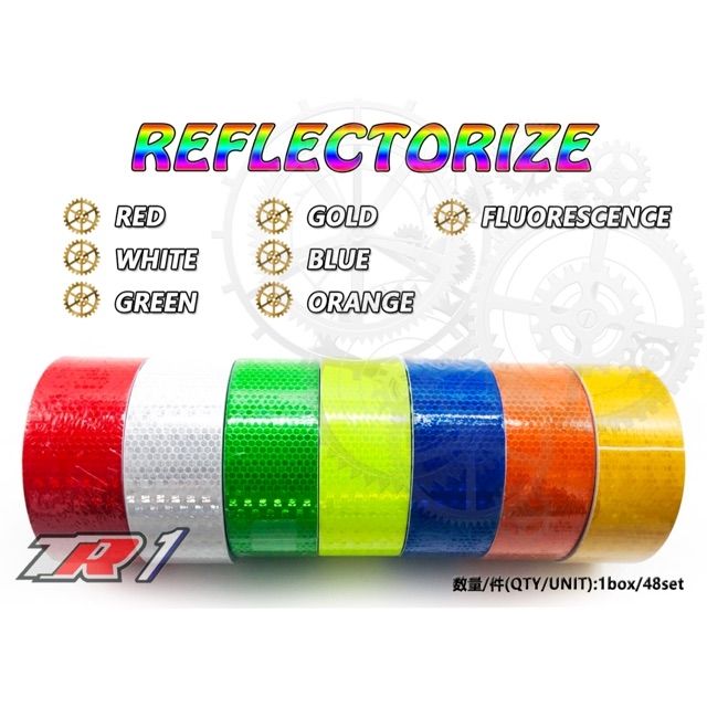 Reflectorize tape 5cmX20meters roll warning tape reflectorized sticker ...