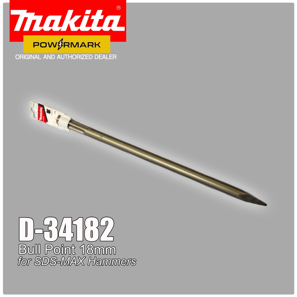 MAKITA D-34182 Bull Point 18mm for SDS-MAX Hammers [POWERMARK | MAC ...