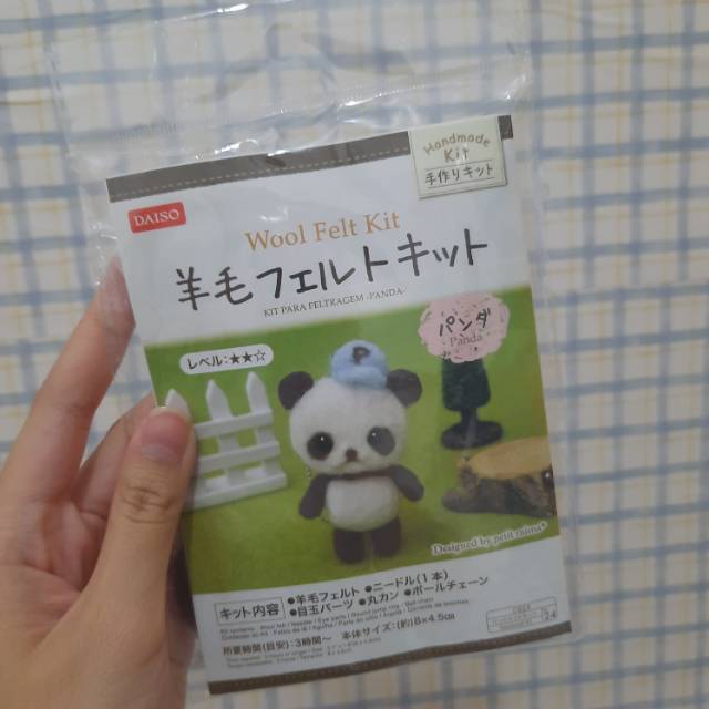 GANTUNGAN Wool FELT KIT DAISO DIY Crafts PANDA DIY Keychain | Shopee ...