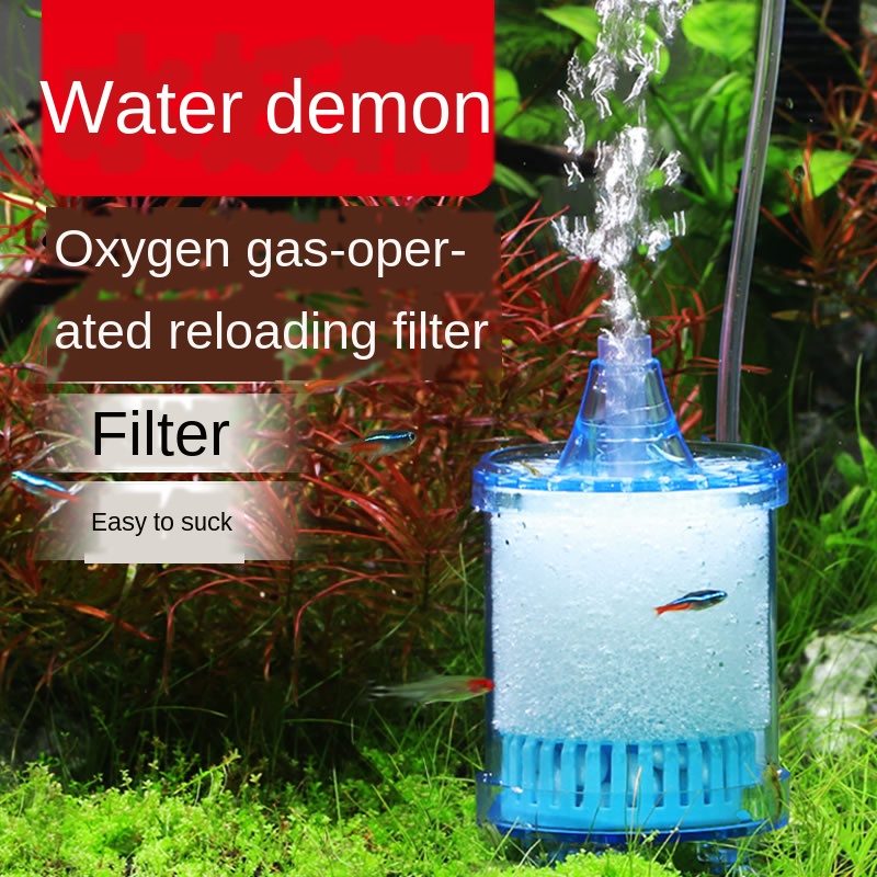 &Fish Tank Pneumatic Filter Water Sprite Aquarium Mini Toilet Bowl ...
