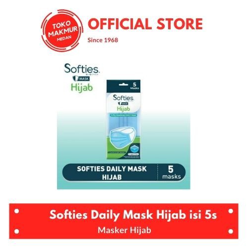 SOFTIES MASK DAILY MASK HEADLOOP CONTENTS 5 PCS HIJAB | Shopee Philippines