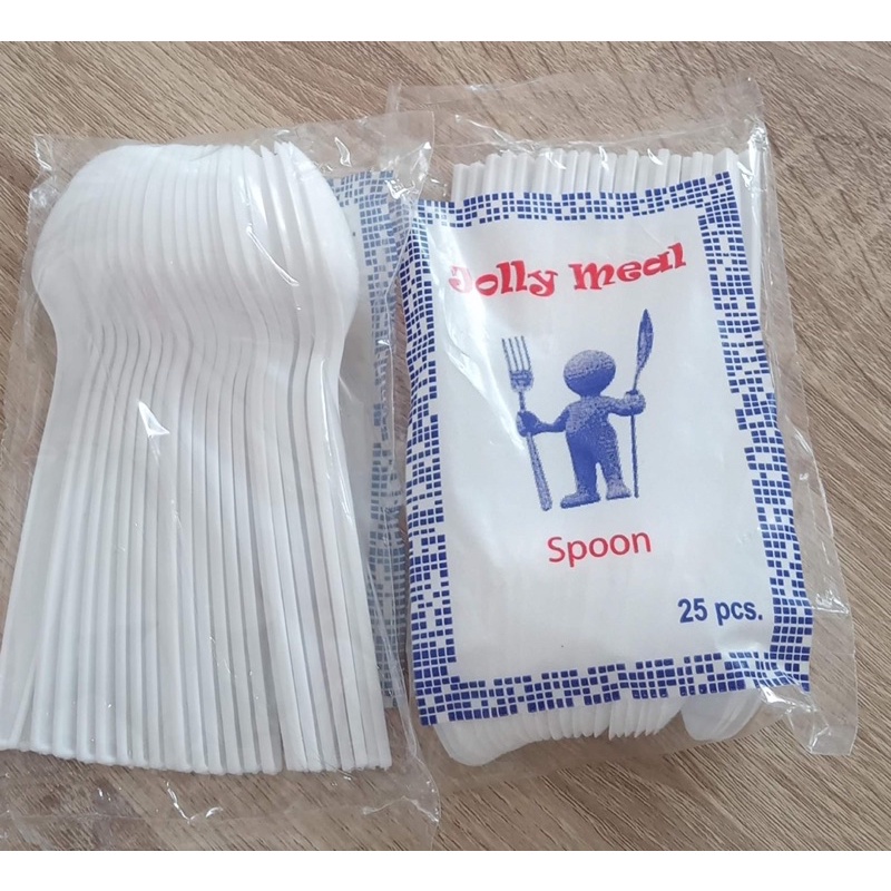 JOLLY MEAL DISPOSABLE SPOON AND FORK (25 pcs) | Shopee Philippines