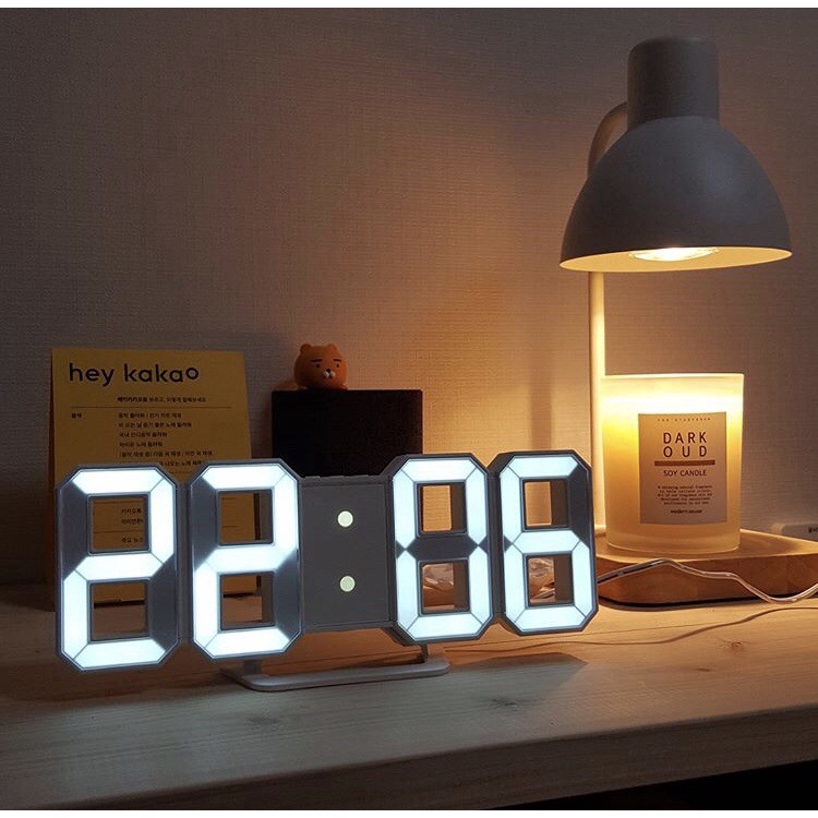 Digital Clock Wall Clock Modern 3d Smart Alarm Clocks Display Desk ...