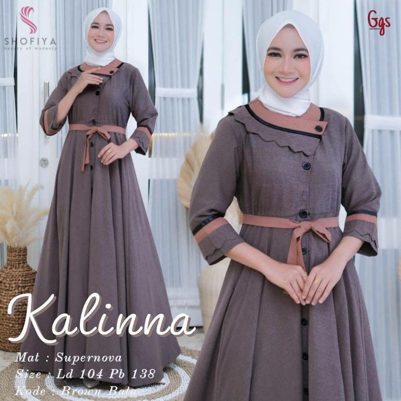 Kalinna Brown Brick Dress (Without Veil) | Shopee Philippines