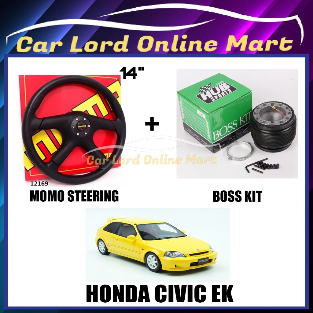 HONDA CIVIC EK 14'' MOMO STEERING PVC HIGH QUALITY + BOSSKIT SET ...
