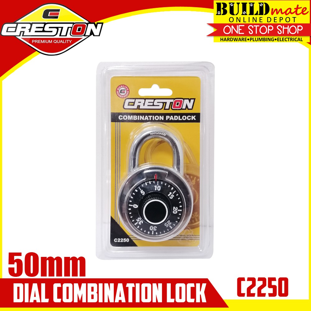 CRESTON Dial Combination Padlock lock Security Code 50mm C2250 ...